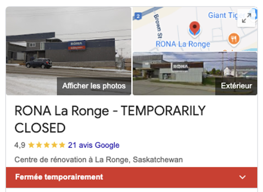 Un RONA détruit par les feux de forêt – Association québecoise de la ...